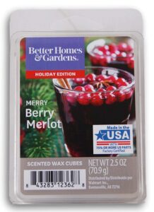 better homes and gardens scented wax cubes 2020 editions - merry berry merlot - 2.5 oz