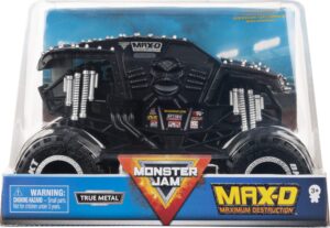 monster jam official max-d monster truck - max-d collector 1:24 scale die-cast vehicle - chrome rims and bkt tread tires for use in all playsets - collectible for fans & birthday parties