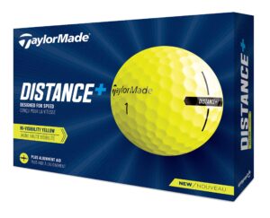 taylormade distance+ yellow golf balls