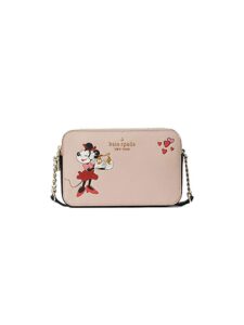 kate spade x minnie mouse double zip crossbody leather purse