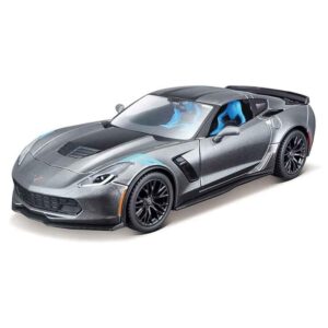 maisto 1:24 assembly line 2017 chevrolet corvette grand sport - grey