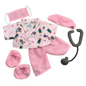 byo-bff stuffed animals plush toy outfit – pink scrubs outfit 8”