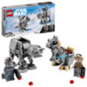 lego star wars at-at vs. tauntaun microfighters 75298 building kit; awesome buildable toy playset for kids featuring luke skywalker and at-at driver minifigures, new 2021 (205 pieces), multicolor