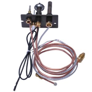 10002264 propane natural gas (ng) sit pilot assembly 3 way compatible with hht, majestic, monessen, temco, vermont castings gas stoves & fireplaces