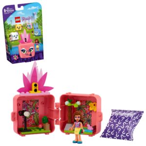 lego friends olivia's flamingo cube 41662 building kit; includes flamingo toy and mini-doll toy; portable playset makes great creative gift, new 2021 (41 pieces)