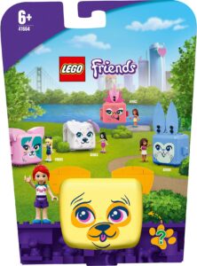 lego friends mia’s pug cube 41664 building kit; pug toy creative gift for kids with a mia mini-doll toy; dog toy is the perfect present for kids who love portable playsets, new 2021 (40 pieces)