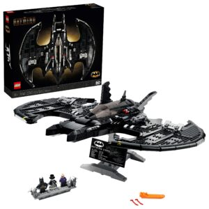 lego dc batman 1989 batwing 76161 displayable model with a buildable vehicle and collectible figures: batman, the joker – mime version and lawrence the boombox goon, new 2021 (2,363 pieces)