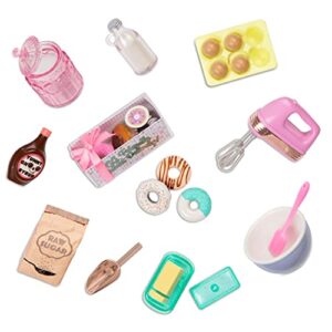 glitter girls – donut baking set – play food, mixer, & kitchen accessories – 14-inch doll cooking set for kids ages 3 and up – children’s toys