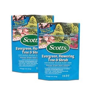 scotts evergreen, flowering tree & shrub continuous release plant food 3 lb., 2-pack