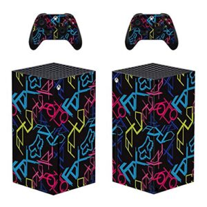 felipe seiji kuba xbox series x console and 2 controllers skin set - multi color – xbox series x vinyl