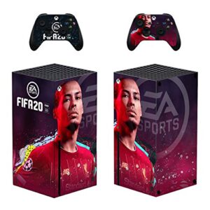 felipe seiji kuba vinyl skin sticker cover decal for microsoft xbox series x console and remote controllers football game hd printing