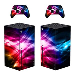 felipe seiji kuba protective vinyl skin decal cover for xbox series x console wrap sticker skins with two free wireless controller decals multi color