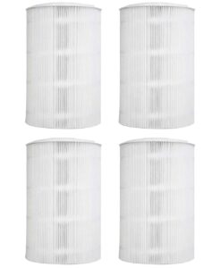 nispira premium foldable hepa particle and activated carbon filter replacement compatible with blueair blue pure 411, 411+ & mini air purifiers. compared to part f411pacf102174. 4 packs