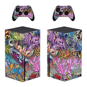 felipe seiji kuba protective vinyl skin decal cover for xbox series x console wrap sticker skins with two free wireless controller decals multi color