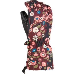 burton kids' profile glove, flower camo, x-large