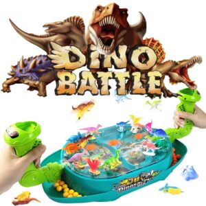 pualsol dino shooting toys.dinosaur game battle toy with board games and dragon toys for kids - perfect boys party games and great fun gifts for childrens 4 5 6 7 8 year old