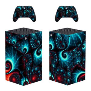 felipe seiji kuba xbox series x skin set vinyl decal skin stickers protective for xbox series x console kinect 2 controllers - multi color