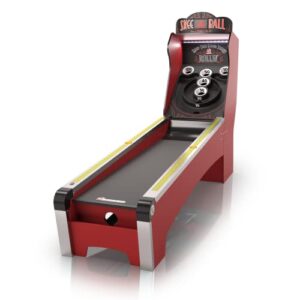 skee-ball arcade table machine game for home basement recreation room - deluxe nostalgic classic family fun of roll and score - made in the usa