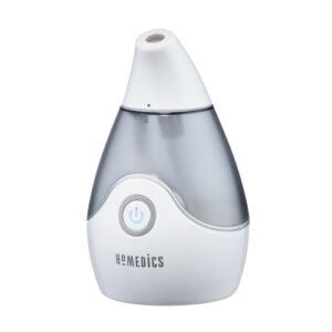 homedics totalcomfort ultrasonic personal humidifier – small portable air humidifiers for bedroom, plants, office, travel – ultra quiet 22oz cool mist humidifiers, white