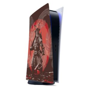 mightyskins gaming skin for ps5 / playstation 5 digital edition - samurai battle | protective viny wrap | easy to apply and change style | made in the usa