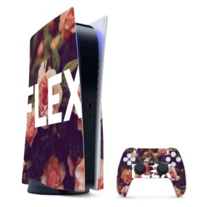 mightyskins gaming skin for ps5 / playstation 5 bundle - flex | protective viny wrap | easy to apply and change style | made in the usa