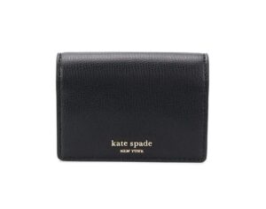 kate spade ladies black leather sylvia mini key ring wallet