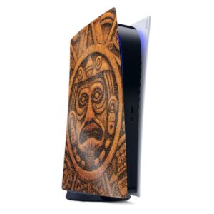 mightyskins glossy glitter gaming skin for ps5 / playstation 5 digital edition - carved aztec | durable high-gloss glitter finish | easy to apply and change styles | made in the usa