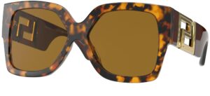 versace ve4402 havana frame/bronze lens one size