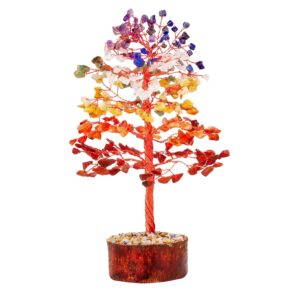 7 chakra crystal - crystal tree - gem tree - chakra decor - spiritual gifts - crystal money tree - crystal gifts, feng shui decor - home déco gifts, spiritual decor, meditation decor, 10 inch