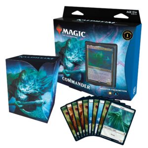 magic the gathering kaldheim commander deck – phantom premonition | 100 card ready-to-play deck | blue-white