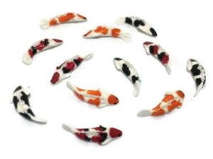 lot 12 miniature koi fish fairy garden supplies animal figurine dollhouse furniture gd#032