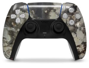 wraptorskinz skin wrap compatible with sony ps5 dualsense controller marble granite 04 (controller not included)