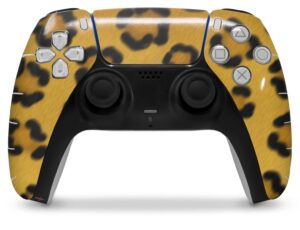 wraptorskinz skin wrap compatible with sony ps5 dualsense controller leopard skin (controller not included)