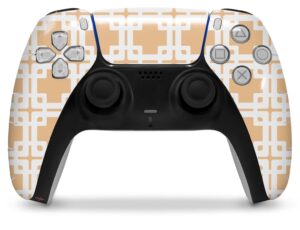 wraptorskinz skin wrap compatible with sony ps5 dualsense controller boxed peach (controller not included)