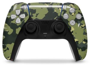 wraptorskinz skin wrap compatible with sony ps5 dualsense controller wraptorcamo old school camouflage camo army (controller not included)