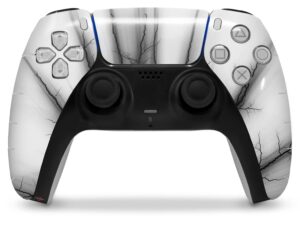 wraptorskinz skin wrap compatible with sony ps5 dualsense controller lightning black (controller not included)