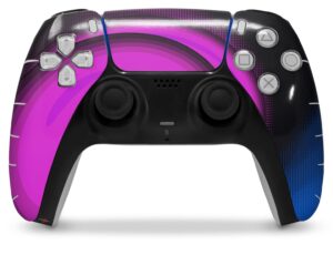 wraptorskinz skin wrap compatible with sony ps5 dualsense controller alecias swirl 01 purple (controller not included)