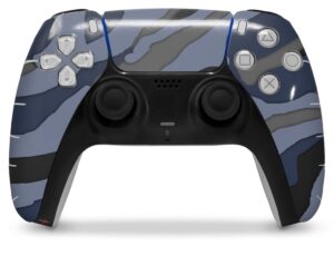 wraptorskinz skin wrap compatible with sony ps5 dualsense controller camouflage blue (controller not included)