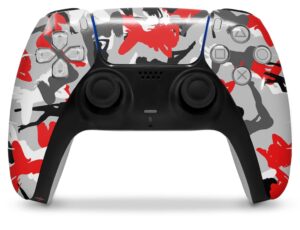 wraptorskinz skin wrap compatible with sony ps5 dualsense controller sexy girl silhouette camo red (controller not included)