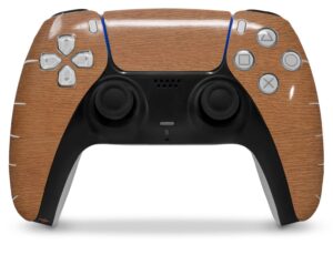 wraptorskinz skin wrap compatible with sony ps5 dualsense controller wood grain - oak 02 (controller not included)