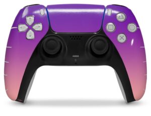 wraptorskinz skin wrap compatible with sony ps5 dualsense controller smooth fades pink purple (controller not included)