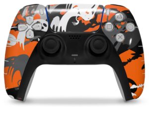 wraptorskinz skin wrap compatible with sony ps5 dualsense controller halloween ghosts (controller not included)