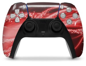 wraptorskinz skin wrap compatible with sony ps5 dualsense controller mystic vortex red (controller not included)