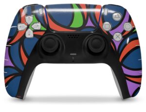 wraptorskinz skin wrap compatible with sony ps5 dualsense controller crazy dots 02 (controller not included)