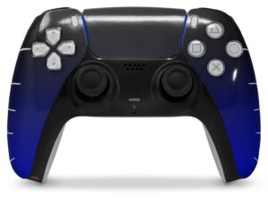 wraptorskinz skin wrap compatible with sony ps5 dualsense controller smooth fades blue black (controller not included)