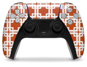 wraptorskinz skin wrap compatible with sony ps5 dualsense controller boxed burnt orange (controller not included)