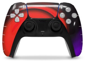 wraptorskinz skin wrap compatible with sony ps5 dualsense controller alecias swirl 01 red (controller not included)