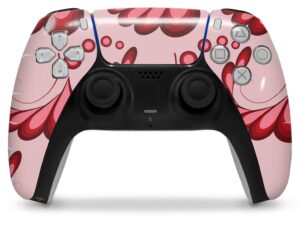 wraptorskinz skin wrap compatible with sony ps5 dualsense controller petals red (controller not included)