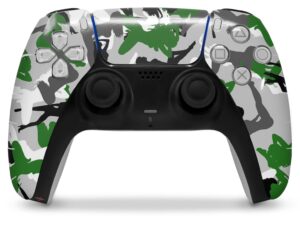 wraptorskinz skin wrap compatible with sony ps5 dualsense controller sexy girl silhouette camo green (controller not included)