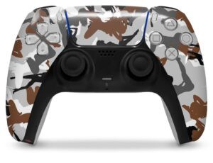 wraptorskinz skin wrap compatible with sony ps5 dualsense controller sexy girl silhouette camo brown (controller not included)